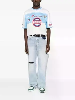 BADFRIEND Graphic-print Panelled T-shirt