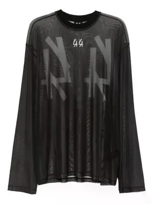 44 LABEL GROUP Logo-print Mesh T-shirt
