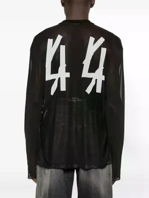 44 LABEL GROUP Logo-print Mesh T-shirt