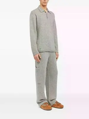 Alanui Cashmere Blend Polo Shirt - Grey