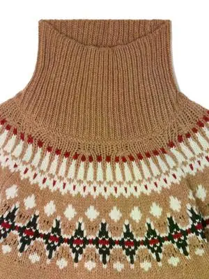 Alanui Fair Isle Turtleneck Sweater