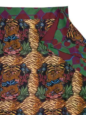 PAULA Tiger-print Wrap Skirt
