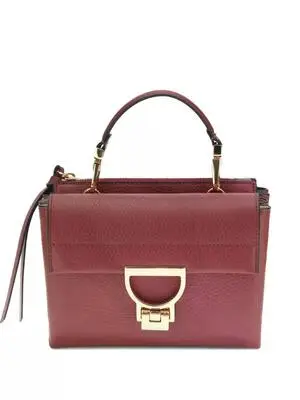 COCCINELLE Small Grained Leather Arlettis Tote Bag - Red
