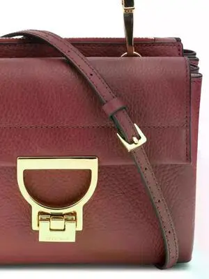 COCCINELLE Small Grained Leather Arlettis Tote Bag - Red