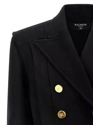 Balmain Peak-lapel Belted Coat