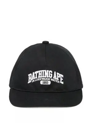 A BATHING APE Logo Embroidered Cap - Black