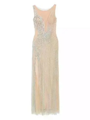 Holland & Holland Embellished Round-neck Maxi Dress - Neutrals