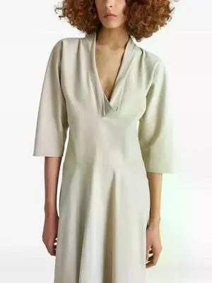LEMAIRE Draped V-neck Midi Dress
