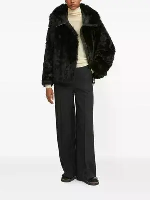 YVES SALOMON Hooded Lamb Shearling Jacket