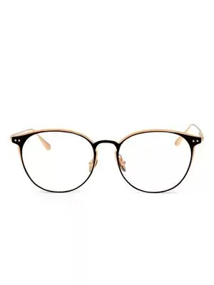 Linda Farrow Round-frame Glasses - Gold