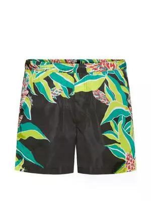 Valentino Garavani Volcano-print Swim Shorts - Black
