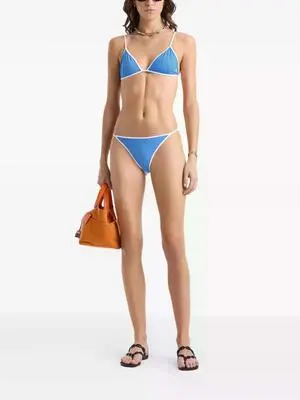 SPORTY & RICH Kate Bikini Bottom - Blue