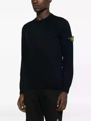 Stone Island Crew-neck Sweater With Logo Patch