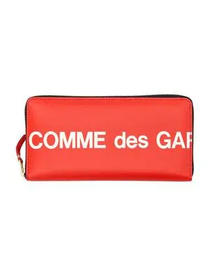 Comme Des Garçons Hugo Logo Zip Wallet - Red