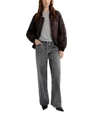 AGOLDE Isla Quilted Jacket - Deep Roast