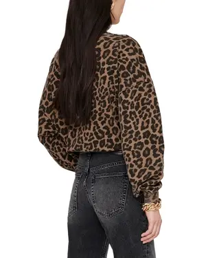 ANINE BING Miles Print Sweatshirt - Leopard