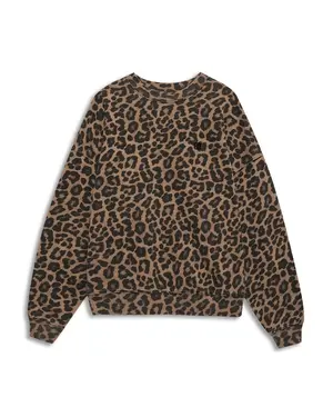 ANINE BING Miles Print Sweatshirt - Leopard