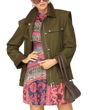 Avec Les Filles Utility Anorak With Combo And Shoulder Bias Flange