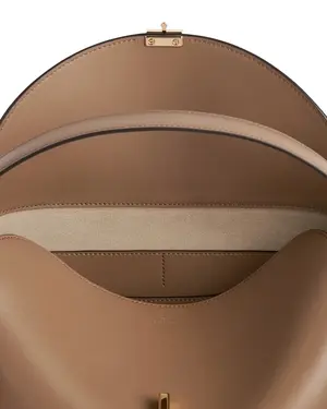 TOTEME T-lock Convertible Top Handle Bag - Camel Smooth-leather