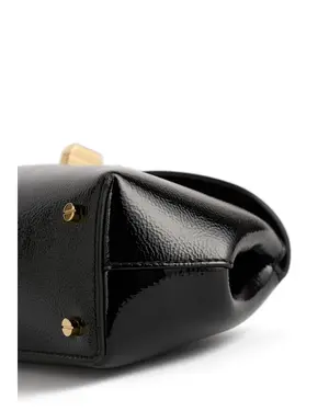TOTEME Mini T-lock Naplack Leather Clutch - Black