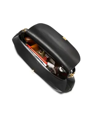 TOTEME T-lock Leather Satchel - Black