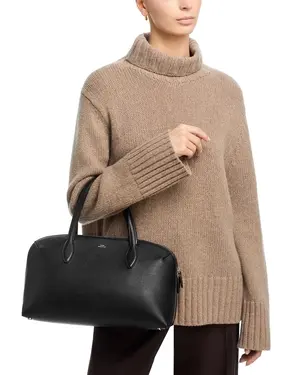 TOTEME Large Grained-leather Day Tote - Black