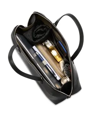 TOTEME Large Grained-leather Day Tote - Black