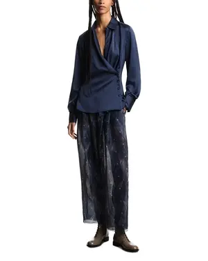 Emporio Armani Satin Wrap Shirt