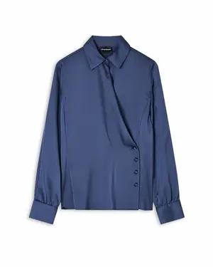 Emporio Armani Satin Wrap Shirt
