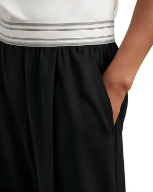 REISS Camelia Waistband Wide Leg Pants