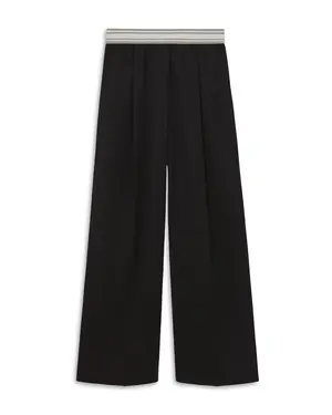 REISS Camelia Waistband Wide Leg Pants