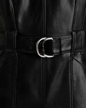 Cinq À Sept Portia Faux Leather Midi Dress