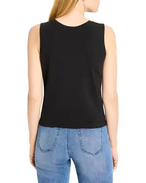 NIC+ZOE Knit Layer Tank Top - Black Onyx