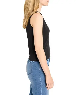 NIC+ZOE Knit Layer Tank Top - Black Onyx