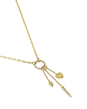 Bloomingdale'S Diamond Charm Necklace In 14k - Yellow Gold