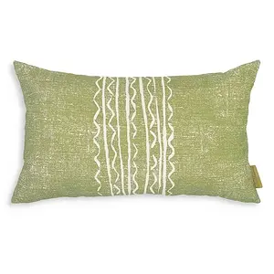 NOHO HOME Niho Aloe Lumbar Decorative Pillow Cover, 12 X 20 - Green