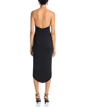 Black Halo Aurelius Strapless Midi Dress