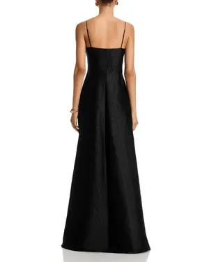 Black Halo Cayetana Textured Gown