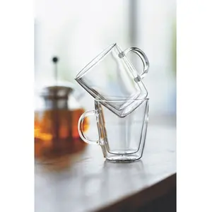 BODUM Bistro Double Wall Mugs, Set Of 6