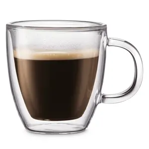 BODUM Bistro Double Wall Mugs, Set Of 6