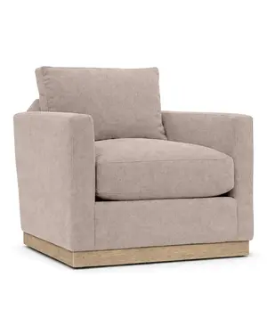 HUDSON PARK COLLECTION Inwood Fabric Swivel Chair Exclusive - Evergreen