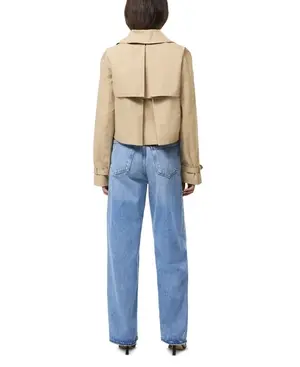 French Connection Cropped Twill Trench Coat