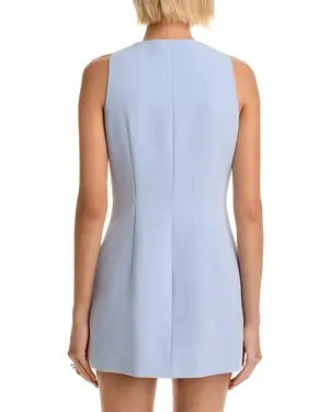 French Connection Azra Twill Button Front Dress - Moonmist