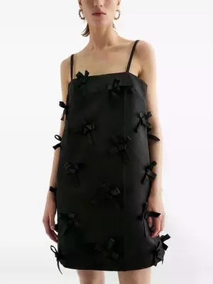 JIL SANDER Duchess Bow-embellished Mini Dress