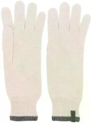 Brunello Cucinelli Fine-knit Cashmere Gloves - Neutrals
