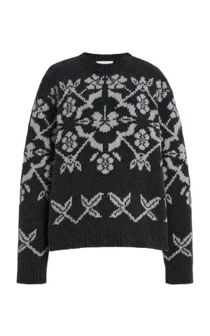 HIGH SPORT Georgia Fair Isle Wool Crewneck Sweater