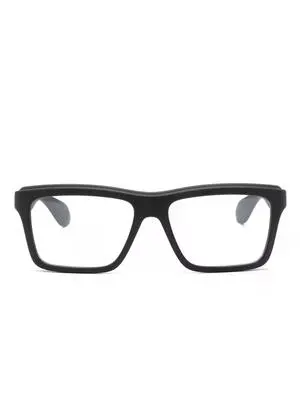 Gucci Logo-engraved Square-frame Glasses - Black