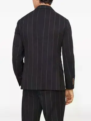Brunello Cucinelli Stripe-pattern Wool-blend Blazer