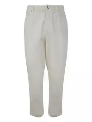 Brunello Cucinelli Five-pocket Cotton Trousers - Neutrals