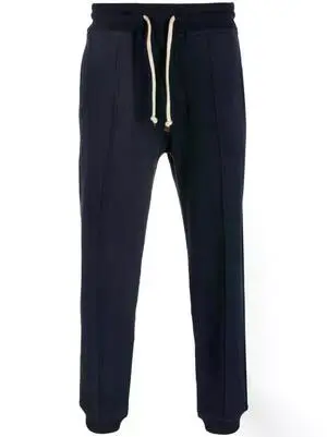 Brunello Cucinelli Drawstring Cotton Track Pants - Blue